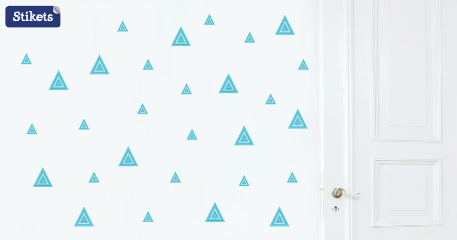 Stickers Triangles bleu concentrique - Stikets