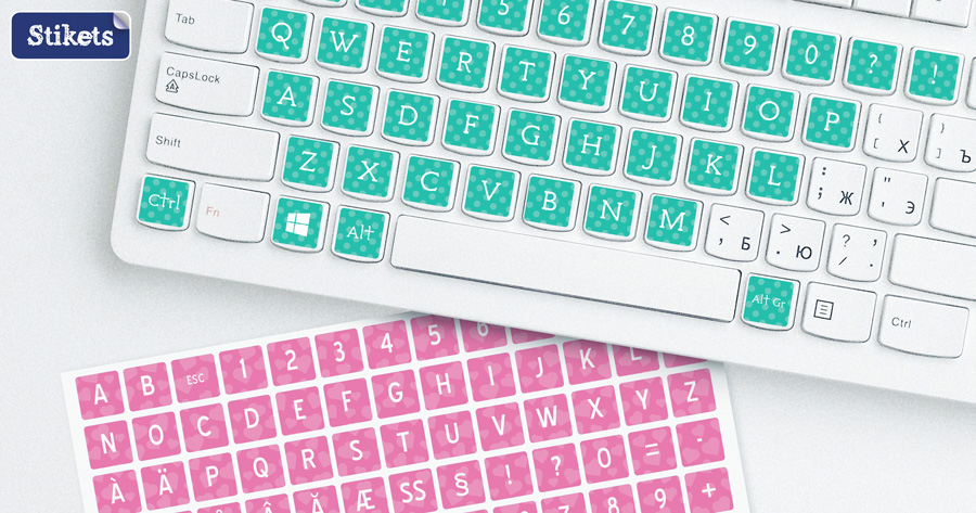 Stickers clavier carrés - Stikets